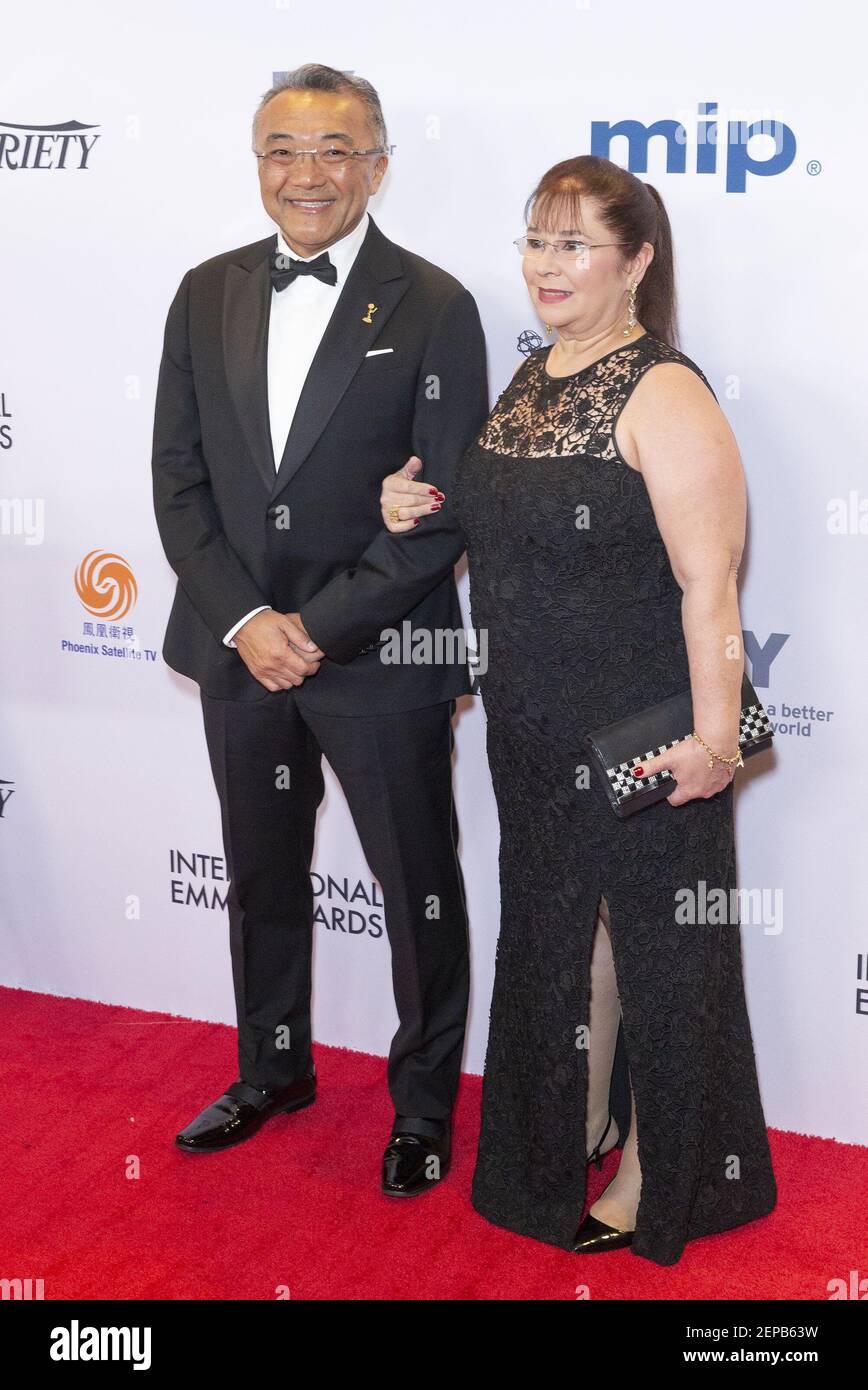 Nelson Sato and Jacqueline Sato attend 47th International Emmy Awards ...