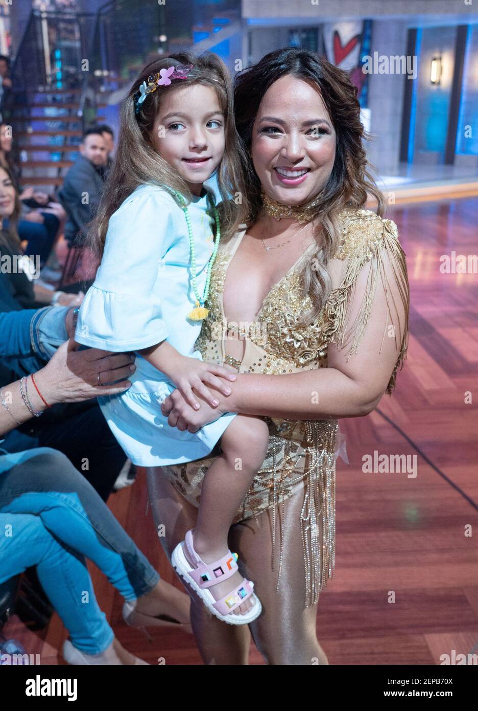 MIAMI, FL - NOVEMBER 27: Adamari Lopez (R) and her daughter Alaia are ...