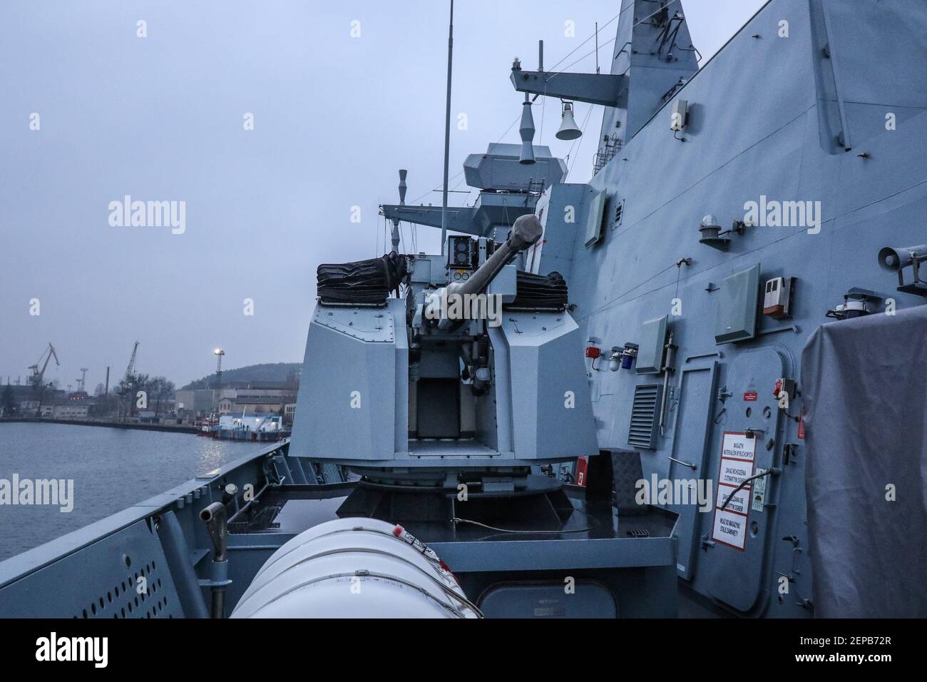 Gdynia Poland, 27th, Nov. 2019 Polish Navy ORP Slazak patrol vessel the ...