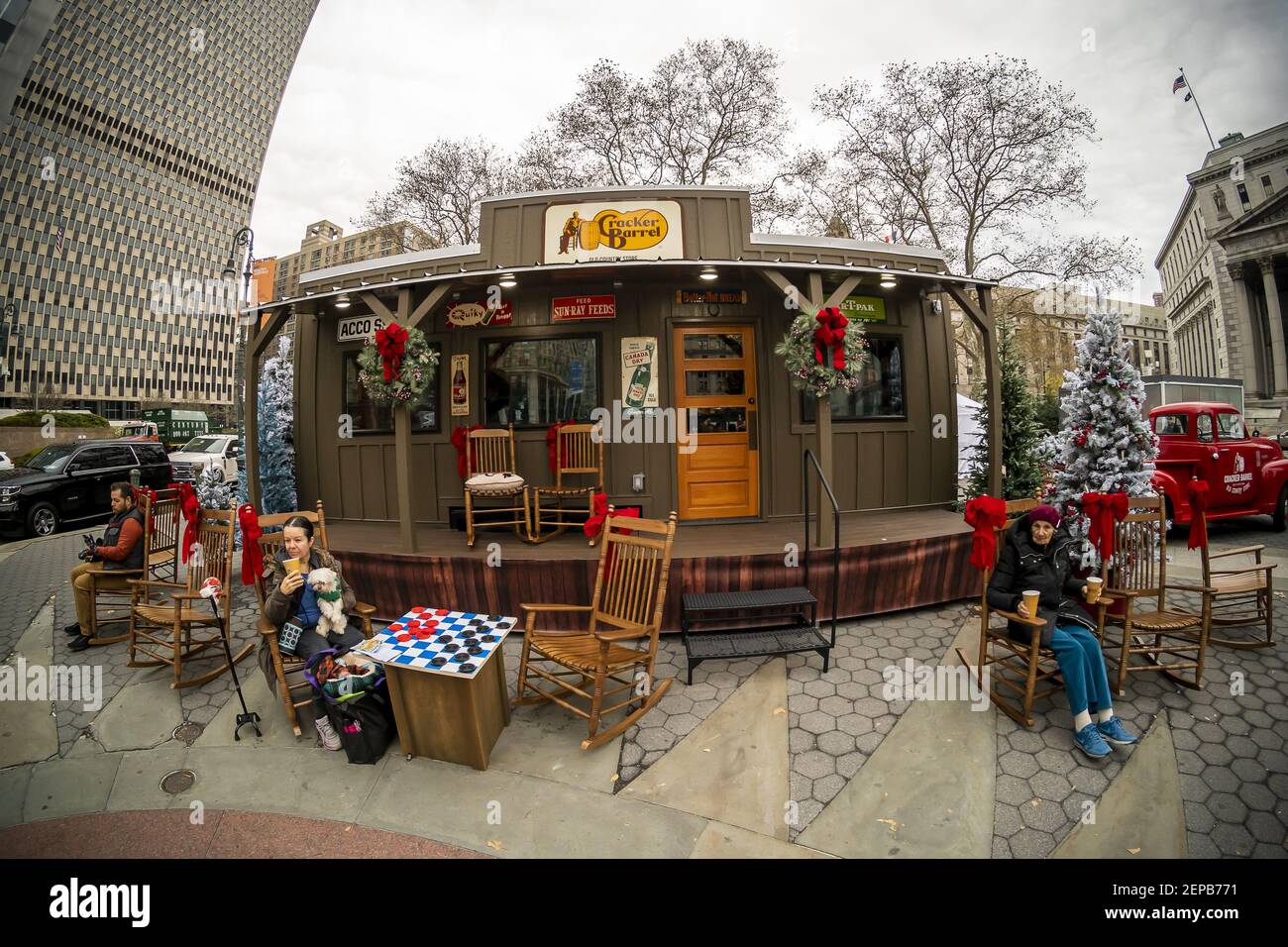Visitors experience the Cracker Barrel ÒTiny StoreÓ branding event in ...
