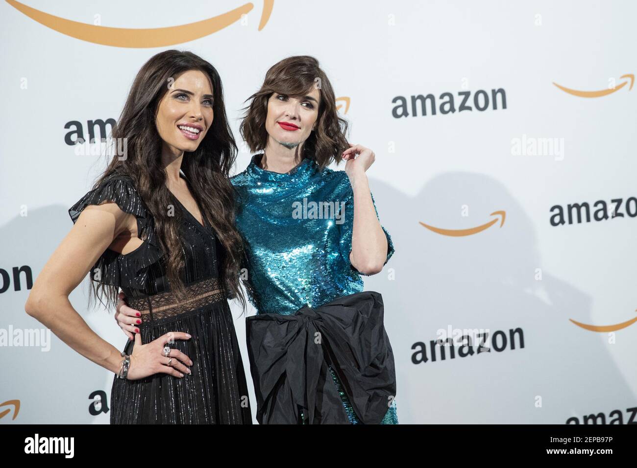 Paz Vega and Pilar Rubio pose during the inauguration of Amazon´s POP ...