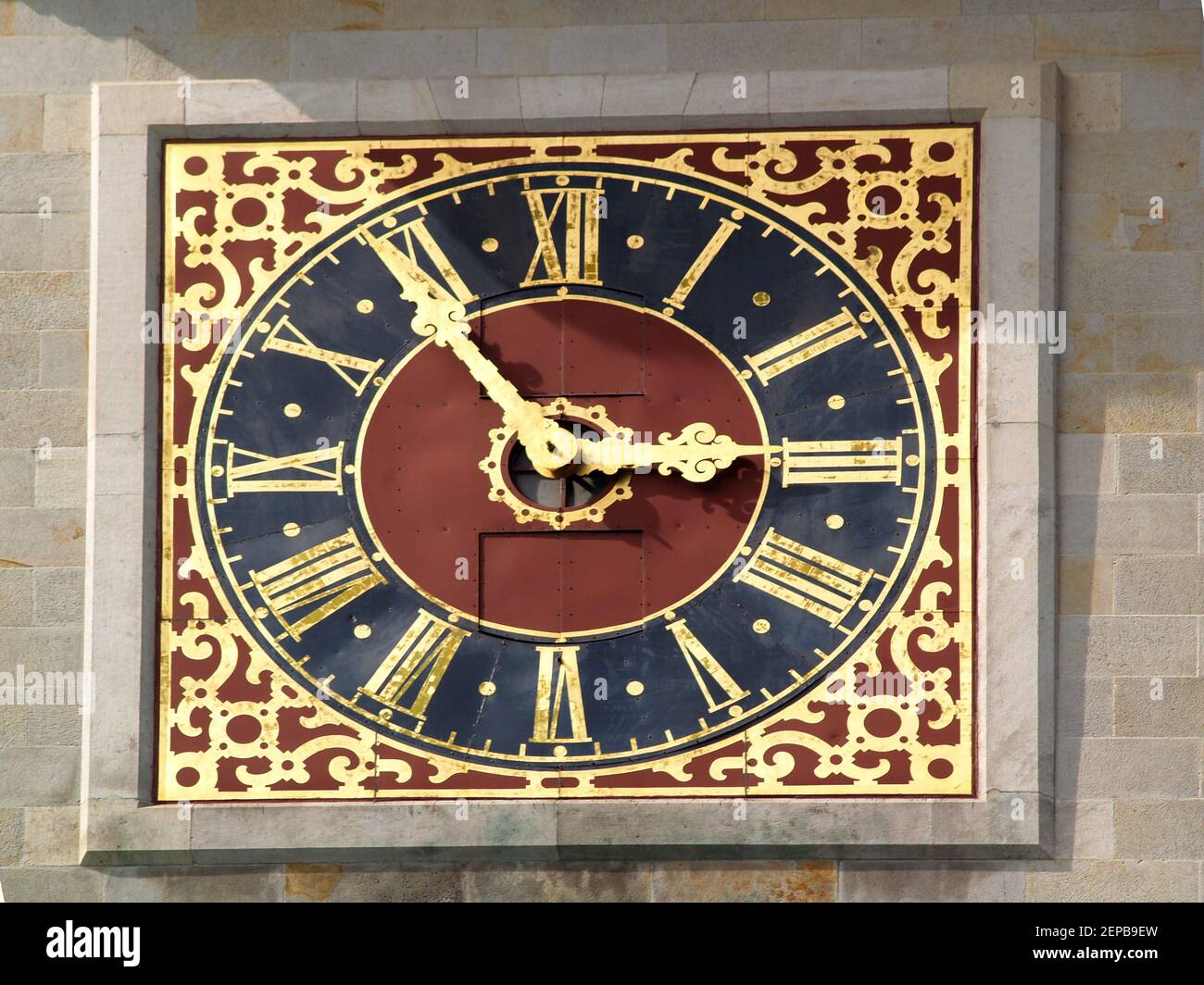 Town Hall Clock in Hamburg, Germany Stock Photo - Alamy