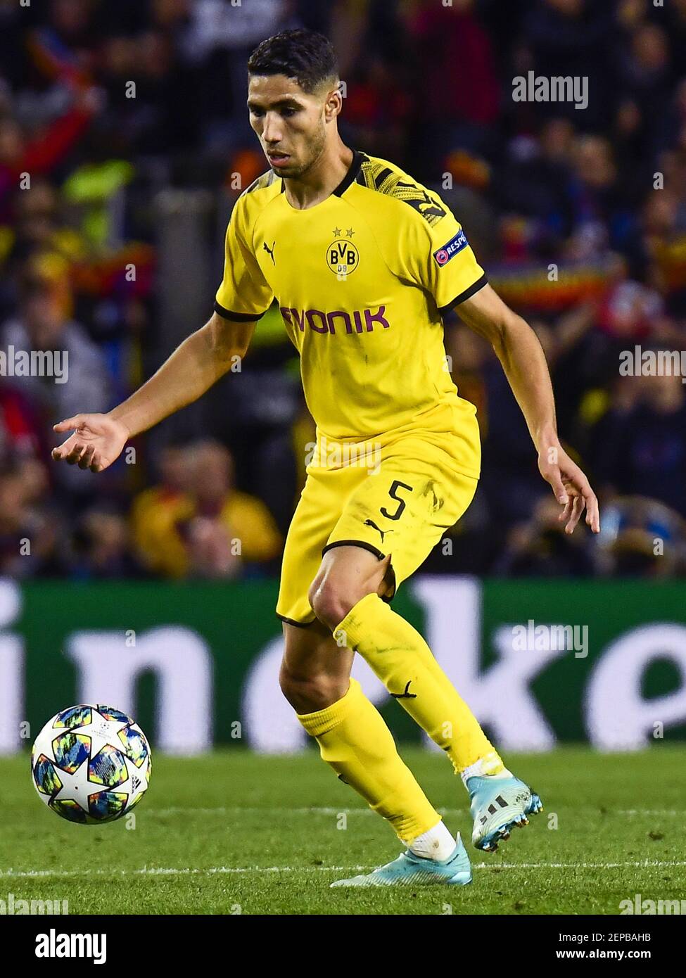 Achraf Hakimi of Borussia Dortmund during the match FC Barcelona v ...