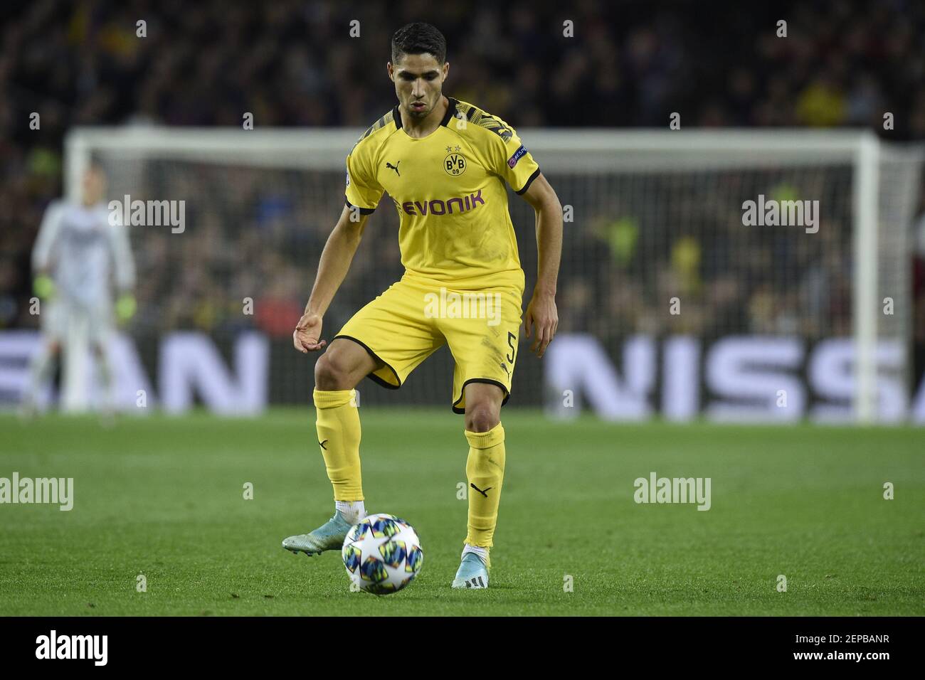 Achraf Hakimi of Borussia Dortmund during the match FC Barcelona v ...
