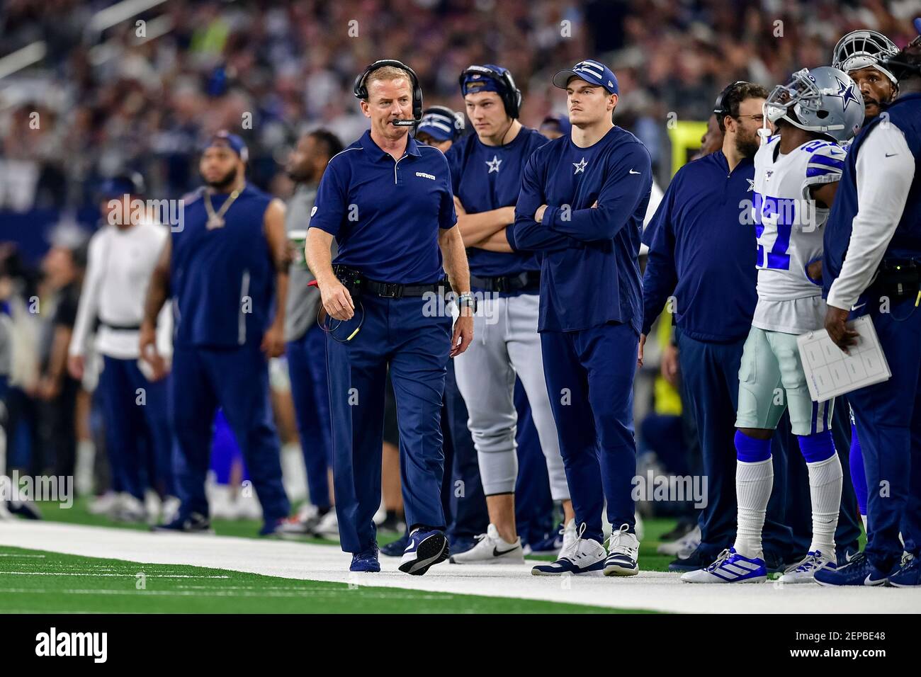 November 28th, 2019:.Dallas Cowboys head coach Jason Garrett on the ...