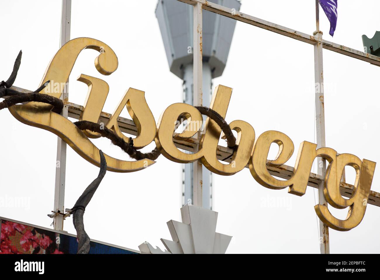 Liseberg sign seen at the entrance gate of the Scandinavia's largest ...