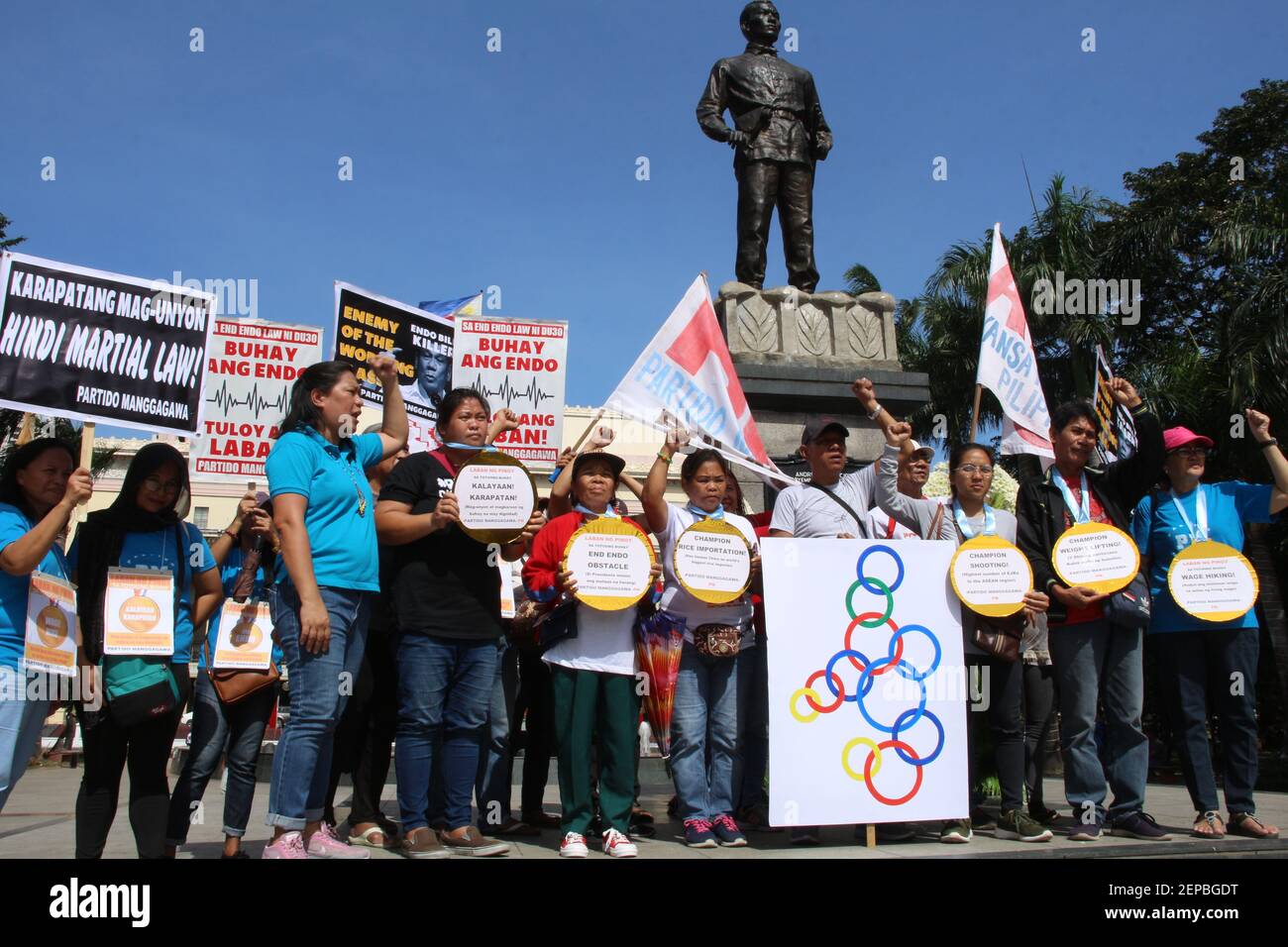 On the eve of the 156th Bonifacio Day, militants groups staged a rally ...
