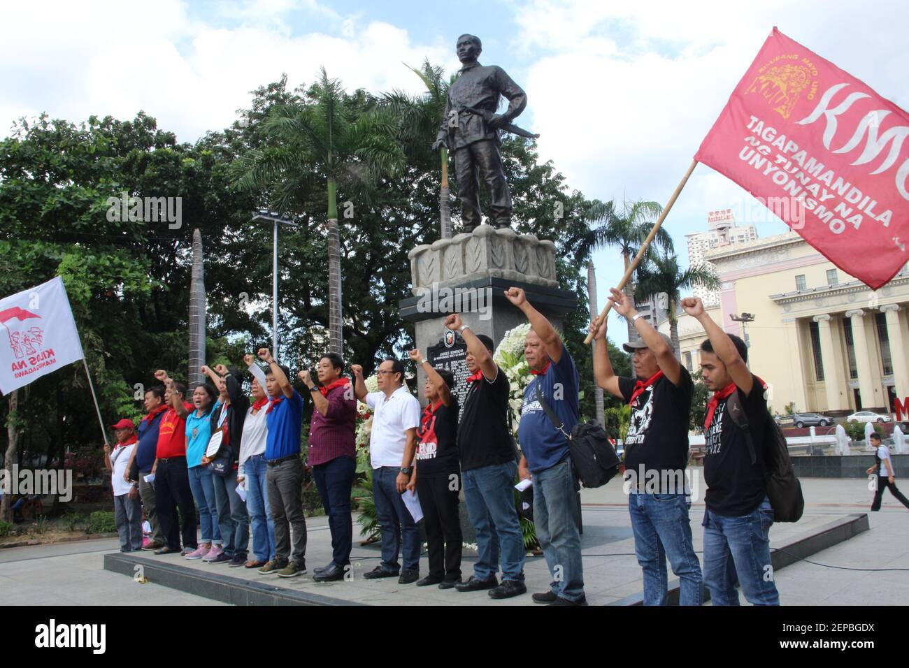 On the eve of the 156th Bonifacio Day, militants groups staged a rally ...
