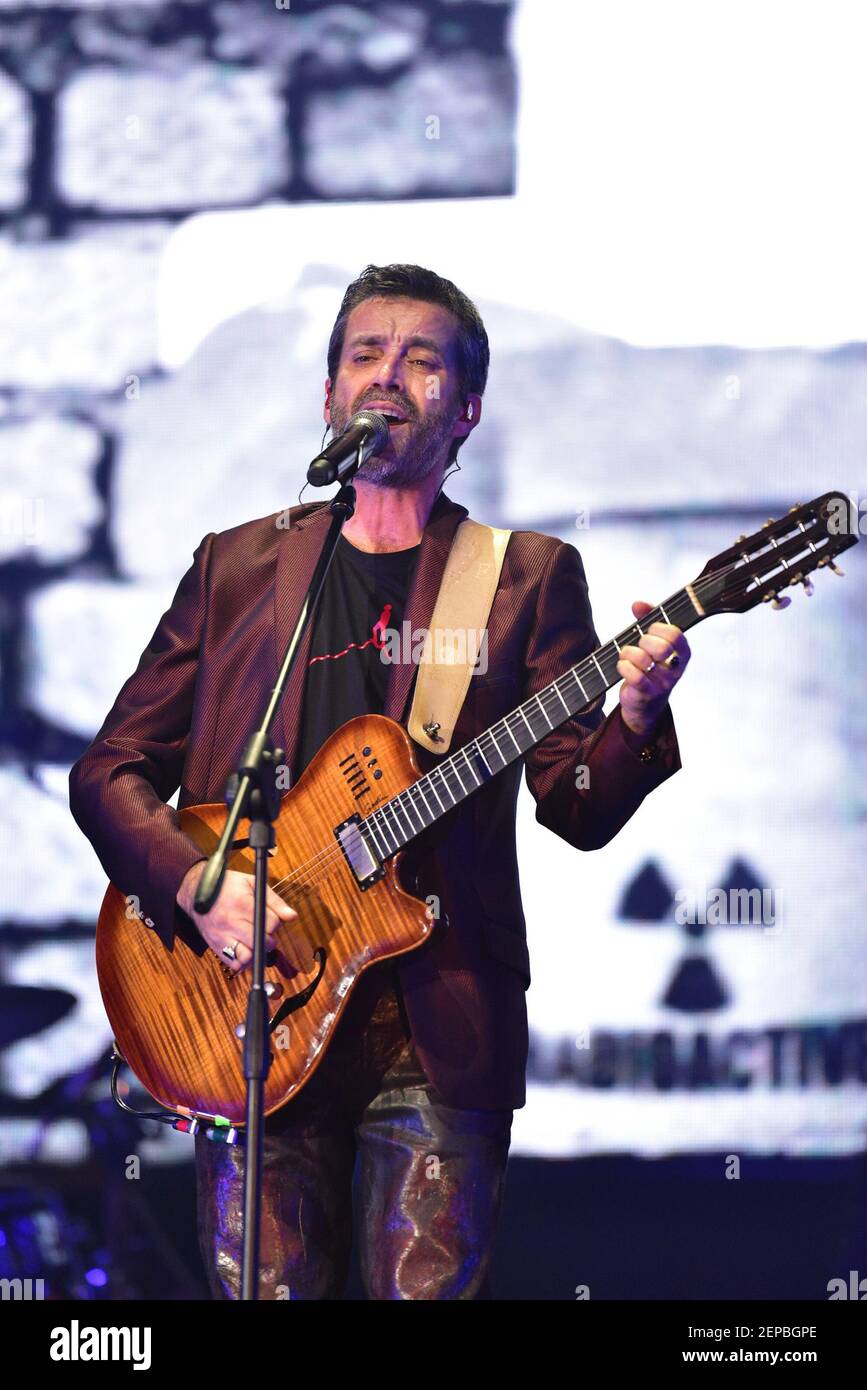 The Italian singer-songwriter and musician Daniele Silvestri performing ...