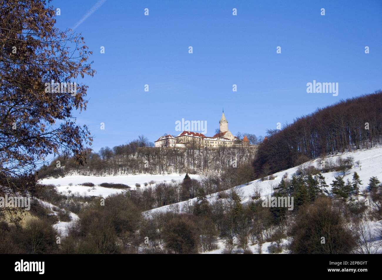 The light castle in the winter Stock Photo - Alamy