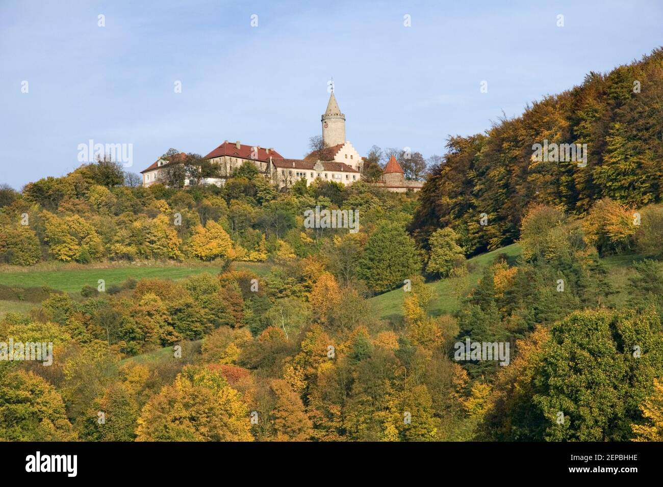 The light castle in the autumn Stock Photo - Alamy