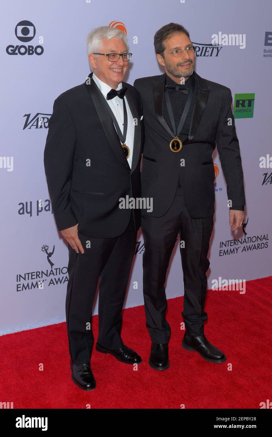 Roberto Rios and Carlos Nader attend the 2019 International Emmy Awards ...