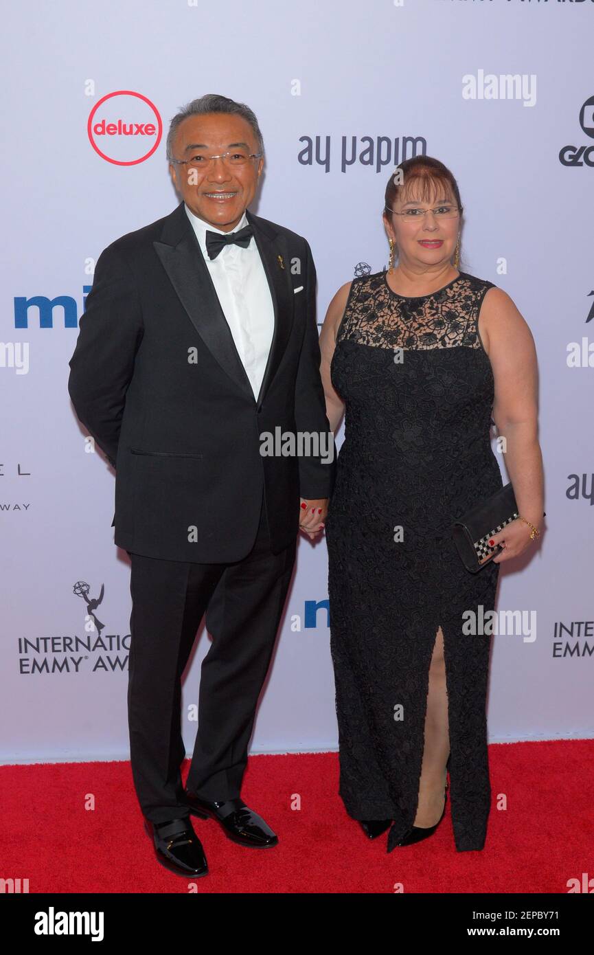 Nelson Sato and Jacqueline Sato attend the 2019 International Emmy ...