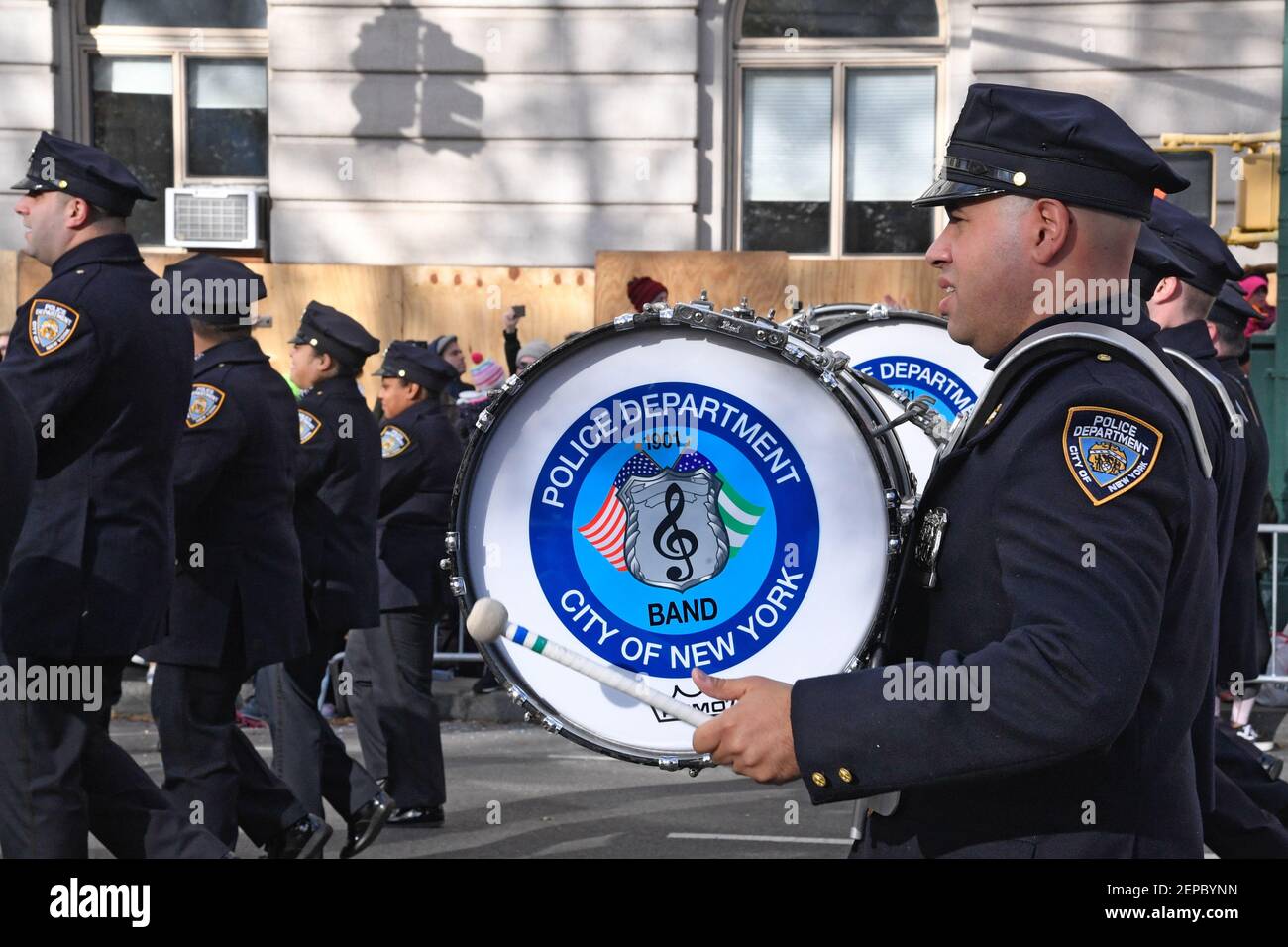 NYPD Police Band perform during the 93rd Annual Macy's Thanksgiving Day ...