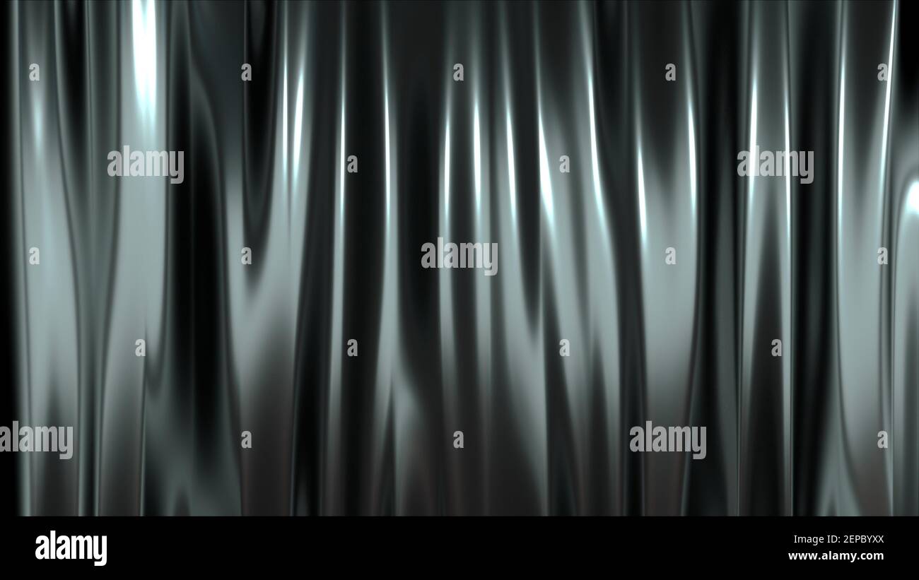 Silver curtain, computer generated. 3d rendering of luxury art backdrop ...
