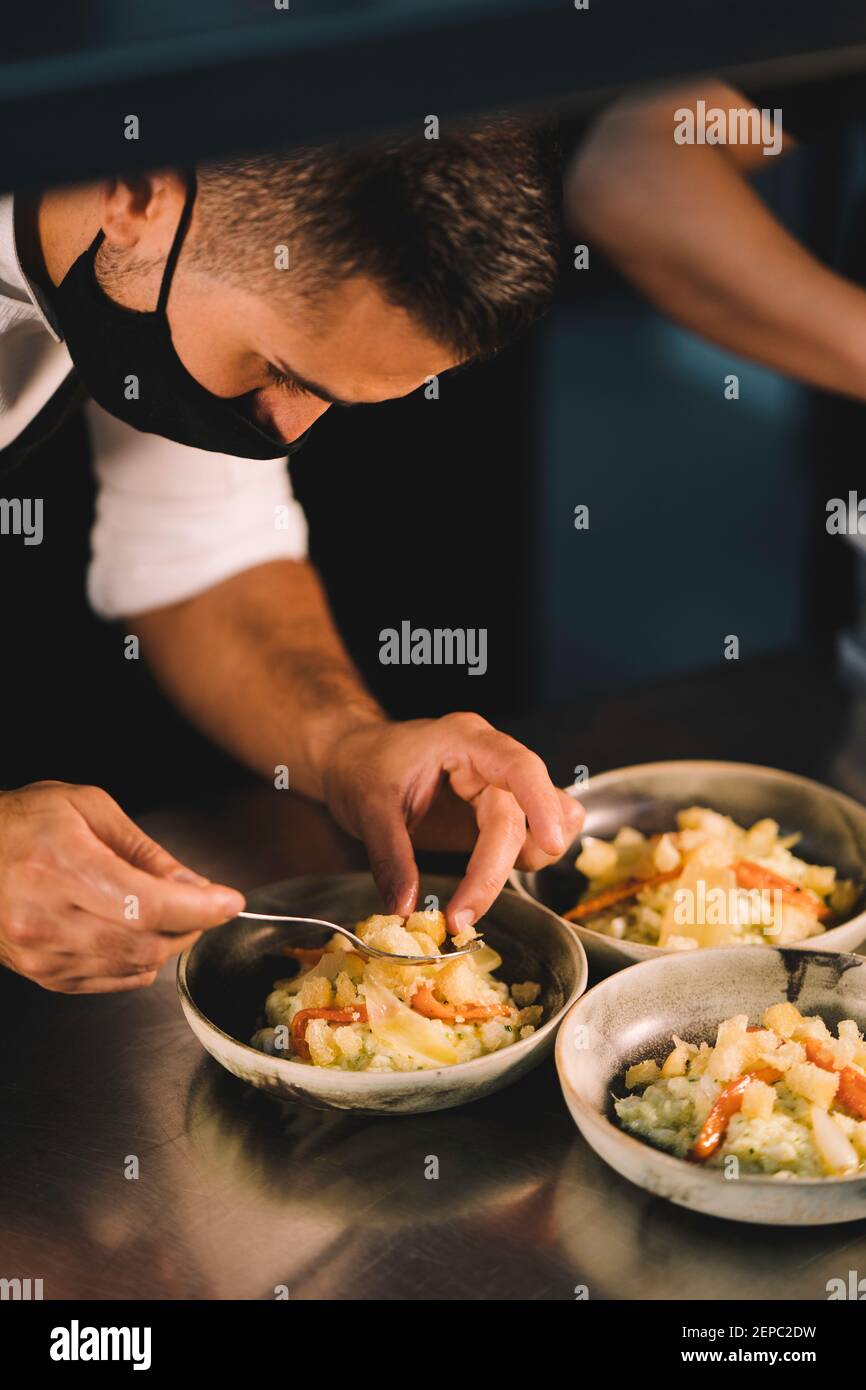 Food table restaurant interior mask hi-res stock photography and images ...