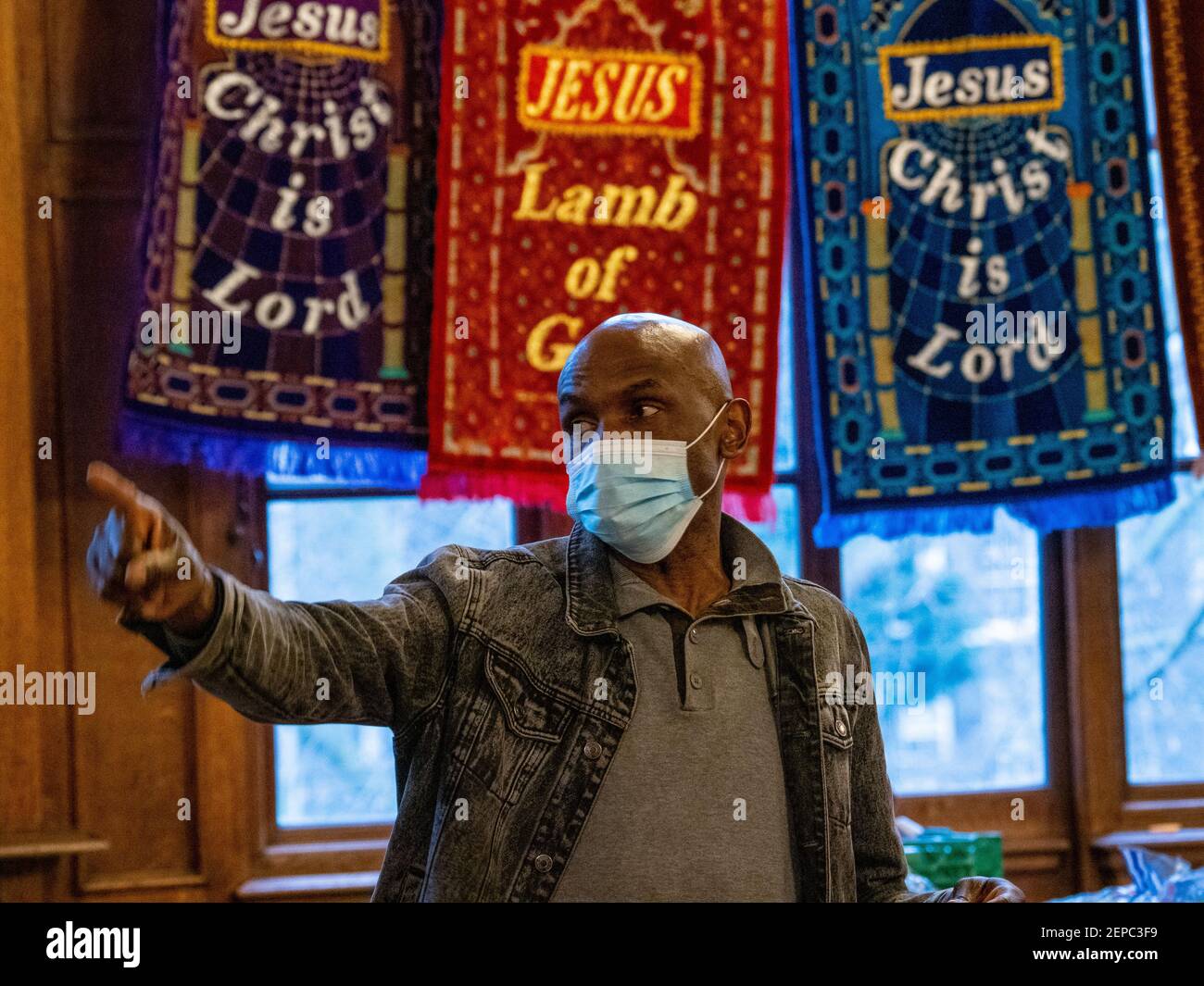 Reverend Nims Obunge at the Freedom's Ark Church, in Tottenham, and ...
