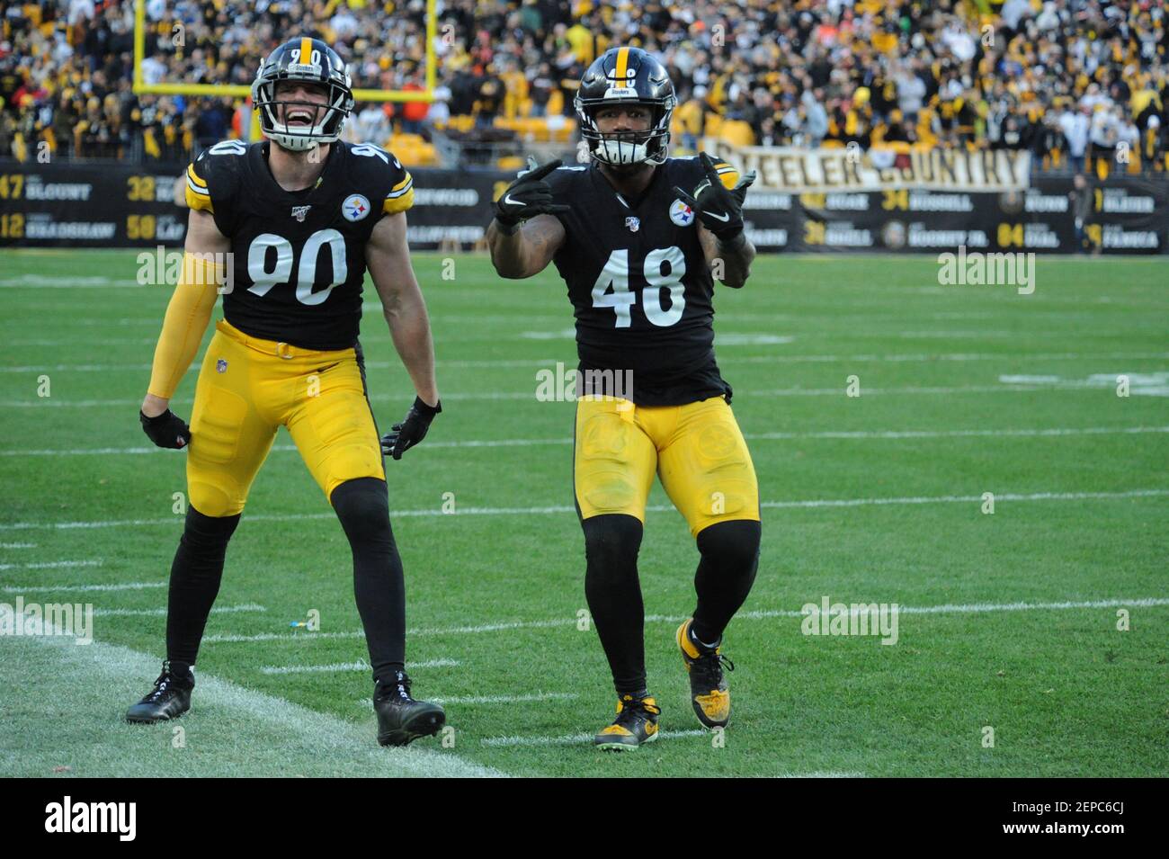December 1st, 2019: T.J. Watt #90 and Bud Dupree #48 during the ...
