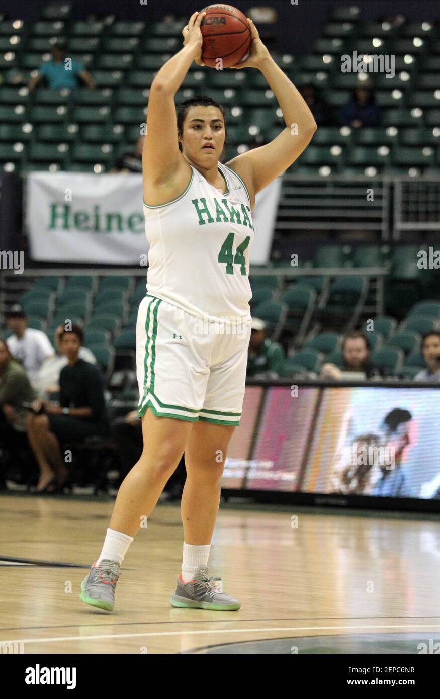 December 1, 2019 - Hawai'i Rainbow Wahine center Barbara Rangel #44 ...