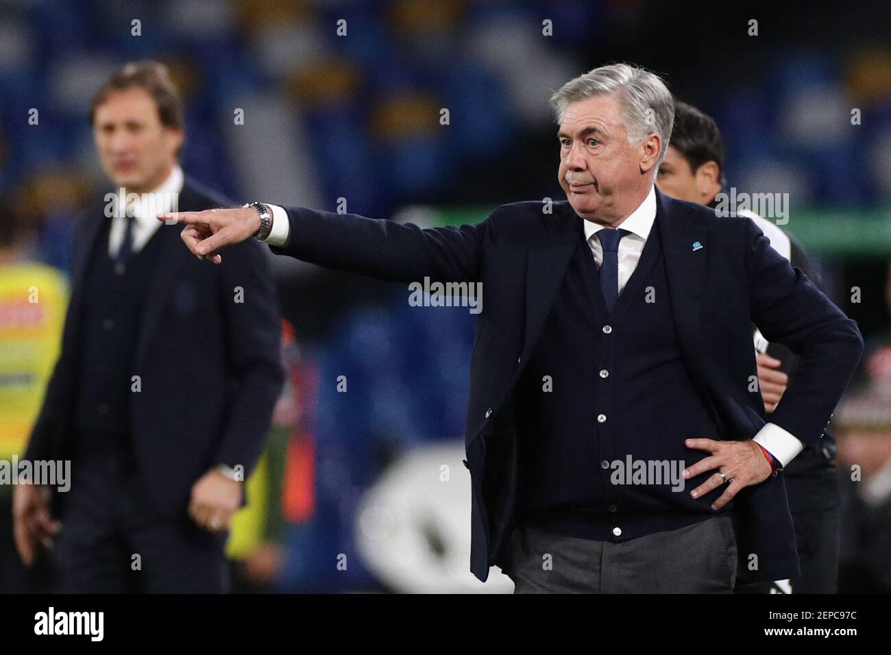 Carlo Ancelotti coach of Napoli gestures Napoli 01-12-2019 Stadio San ...
