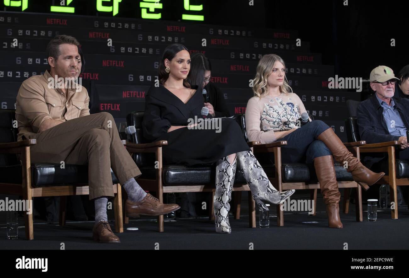 Canadian-American actor Ryan Reynolds, American actress and model Adria ...