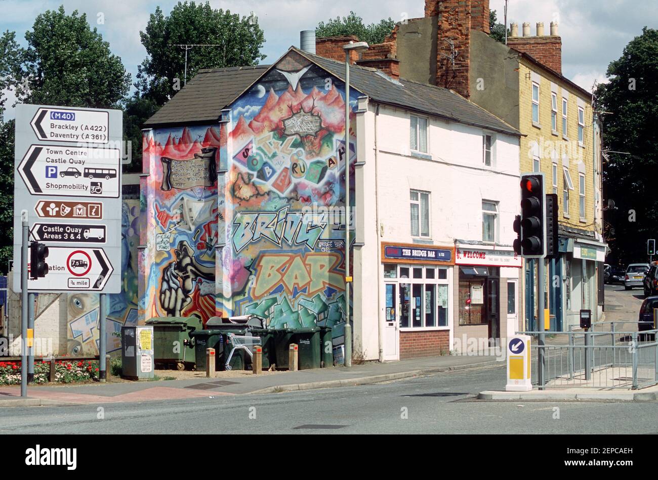 Building covered in graffiti art Stock Photo - Alamy