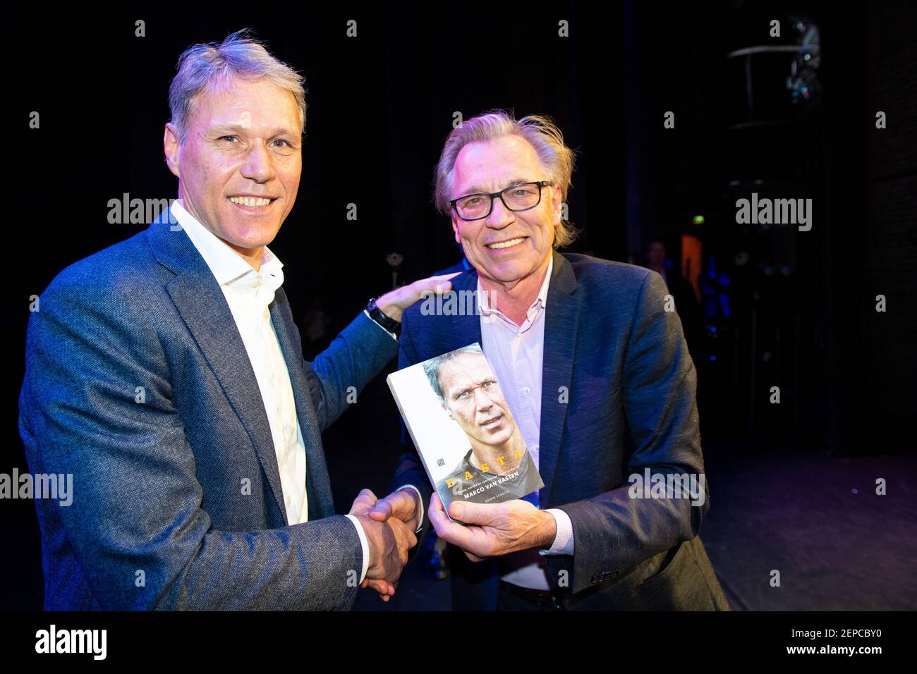 Marco van Basten and Jan Mulder at the Basta book presentation. The ...