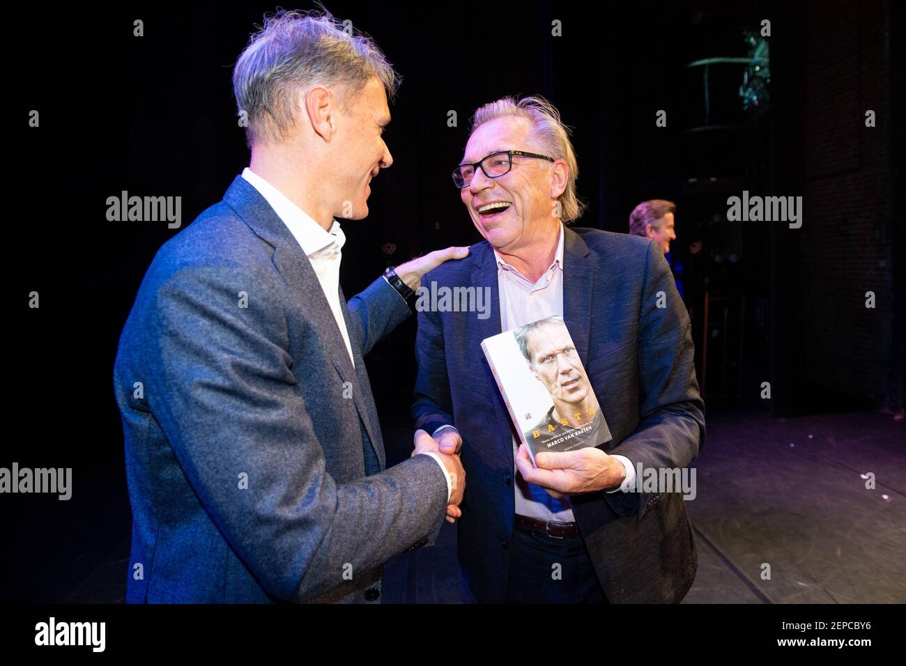 Marco van Basten and Jan Mulder at the Basta book presentation. The ...