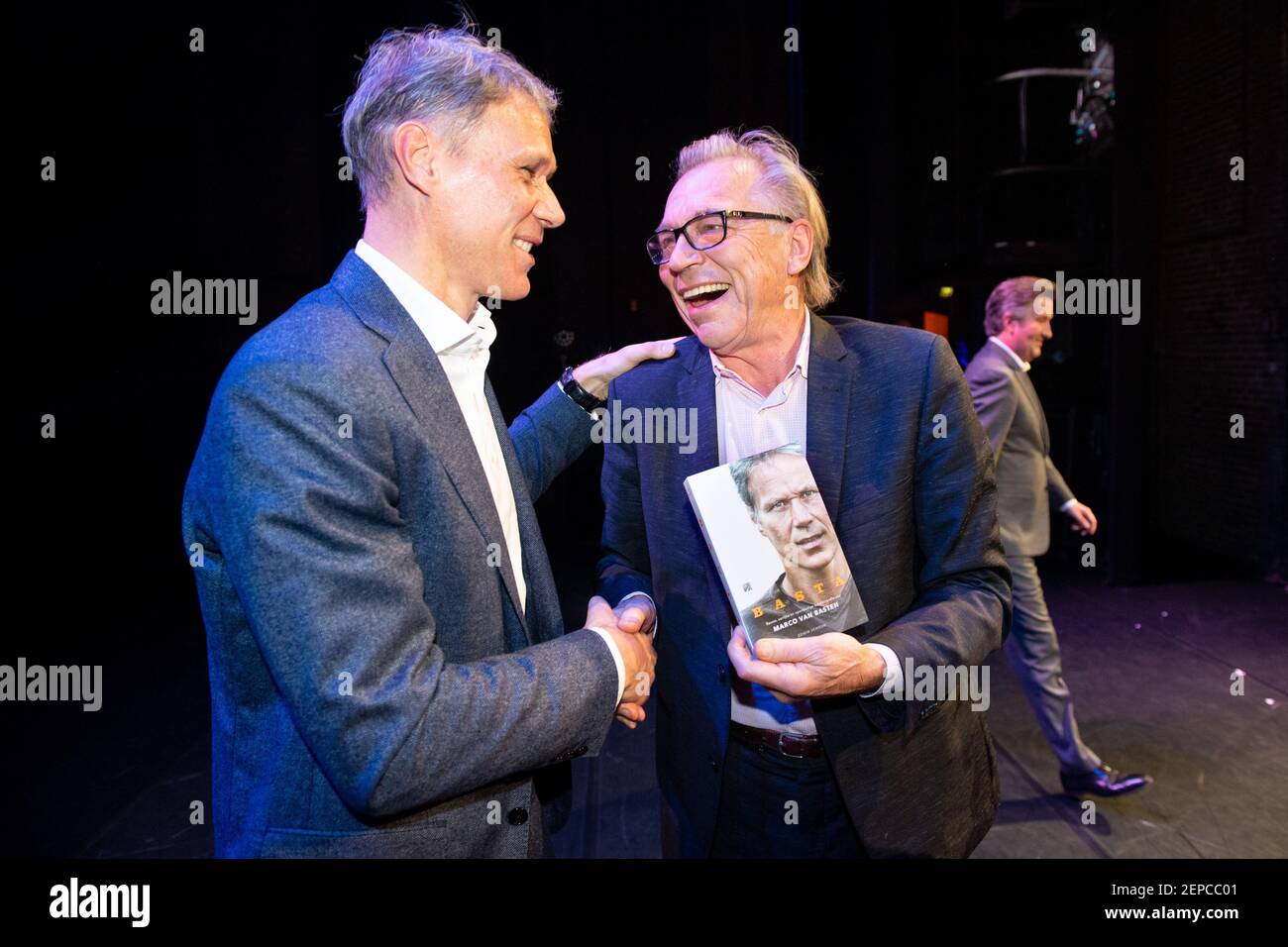 Marco van Basten and Jan Mulder at the Basta book presentation. The ...