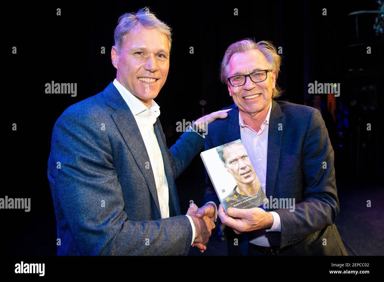 Marco van Basten and Jan Mulder at the Basta book presentation. The ...