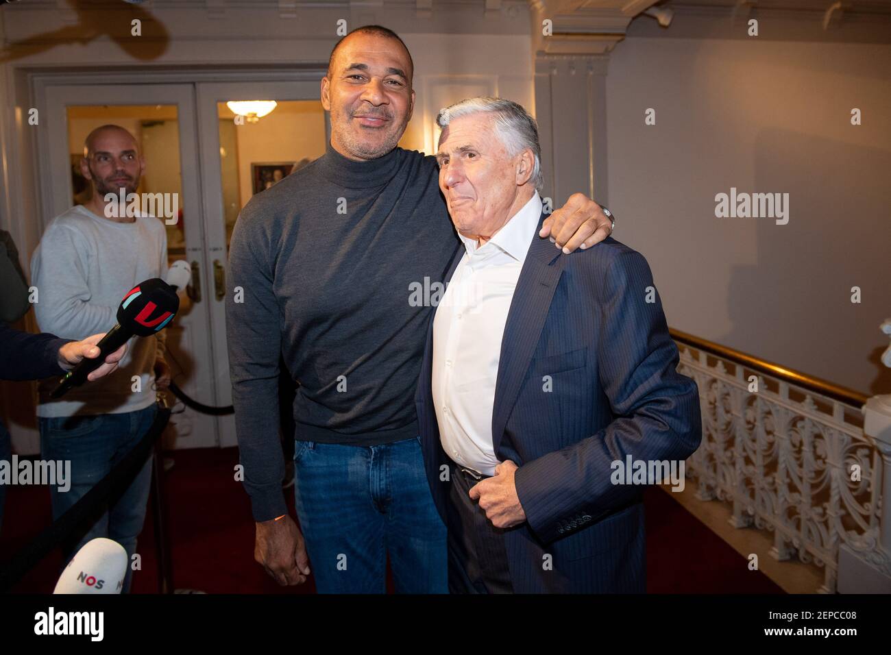 Ruud Gullit and Sjaak Swart at the Basta book presentation. The ...