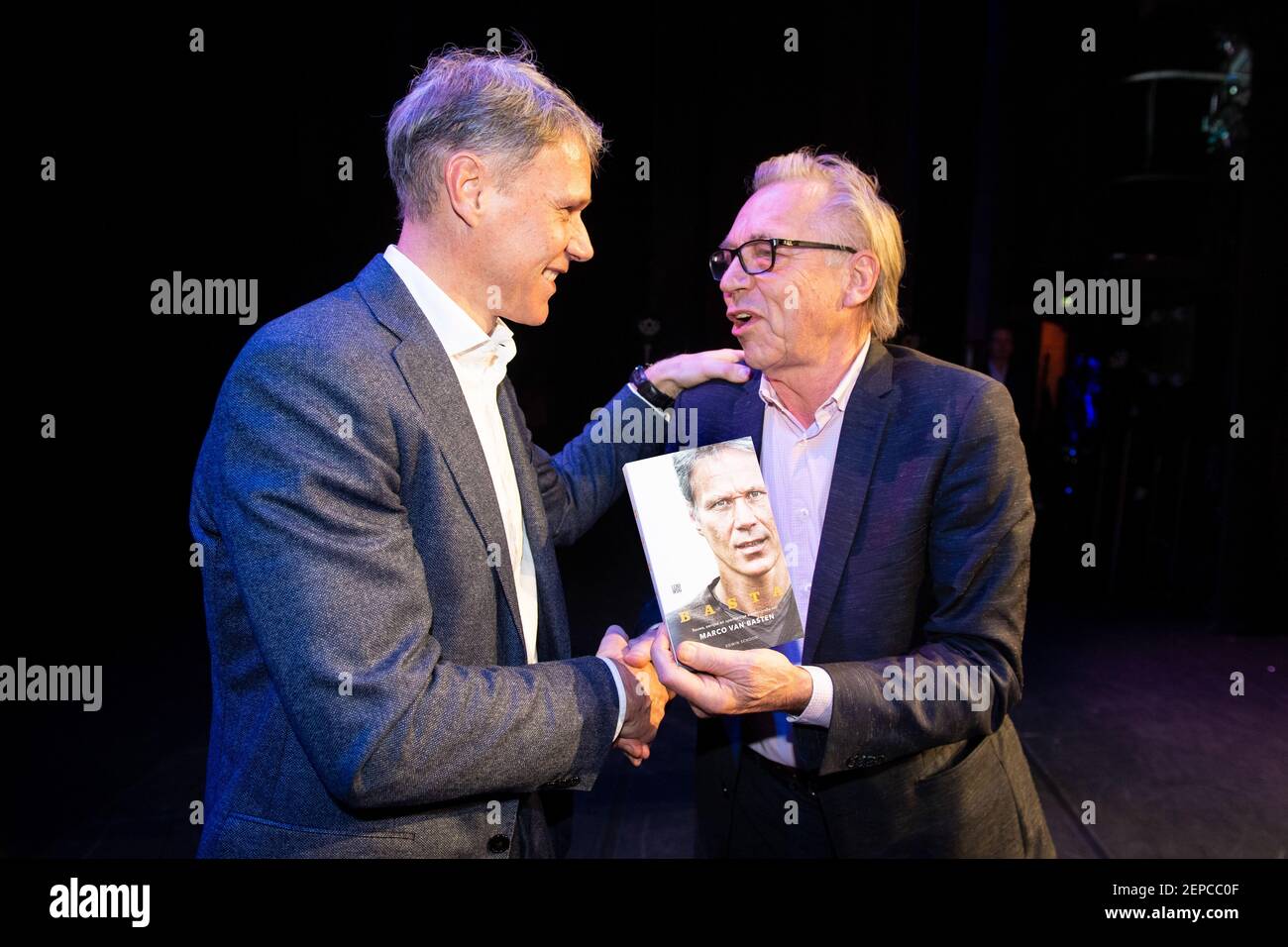 Marco van Basten and Jan Mulder at the Basta book presentation. The ...