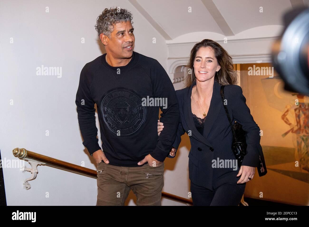 Frank Rijkaard and partner Stefanie Rucker at the Basta book ...