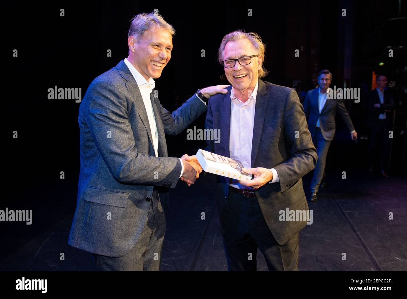 Marco van Basten and Jan Mulder at the Basta book presentation. The ...