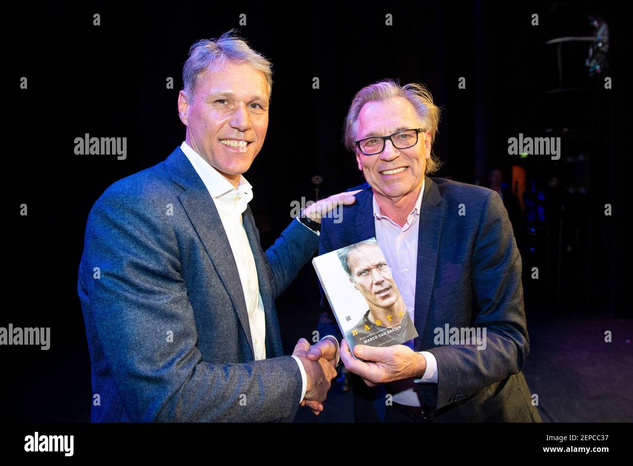 Marco van Basten and Jan Mulder at the Basta book presentation. The ...