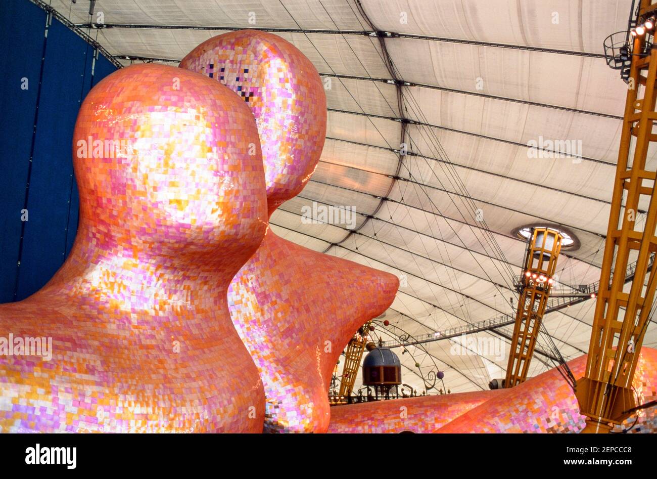 The Body Zone exhibit inside the Millennium Dome, Greenwich, London ...