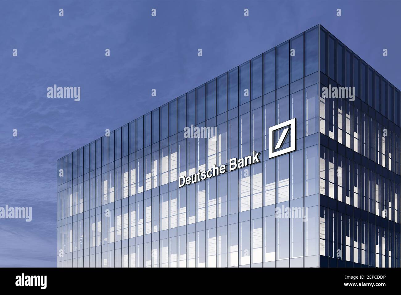 Frankfurt, Germany. February 19, 2021. Editorial Use Only, 3D CGI ...