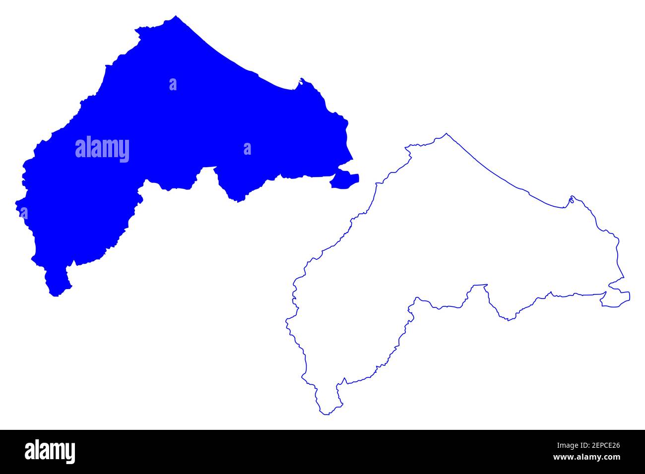 Ancona province map Stock Vector Images - Alamy