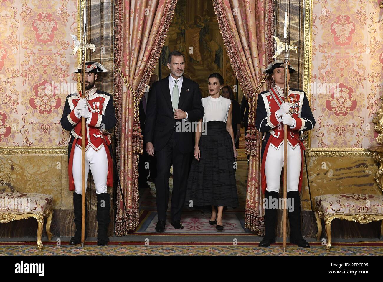 King Felipe VI of Spain and Queen Letizia of Spain receive COP25 ...