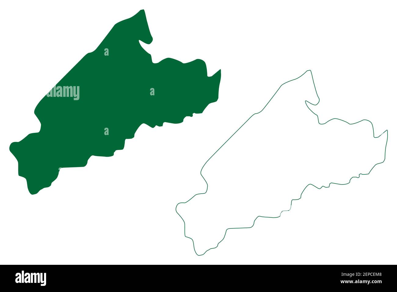 Lakhimpur district (Assam State, Republic of India) map vector ...