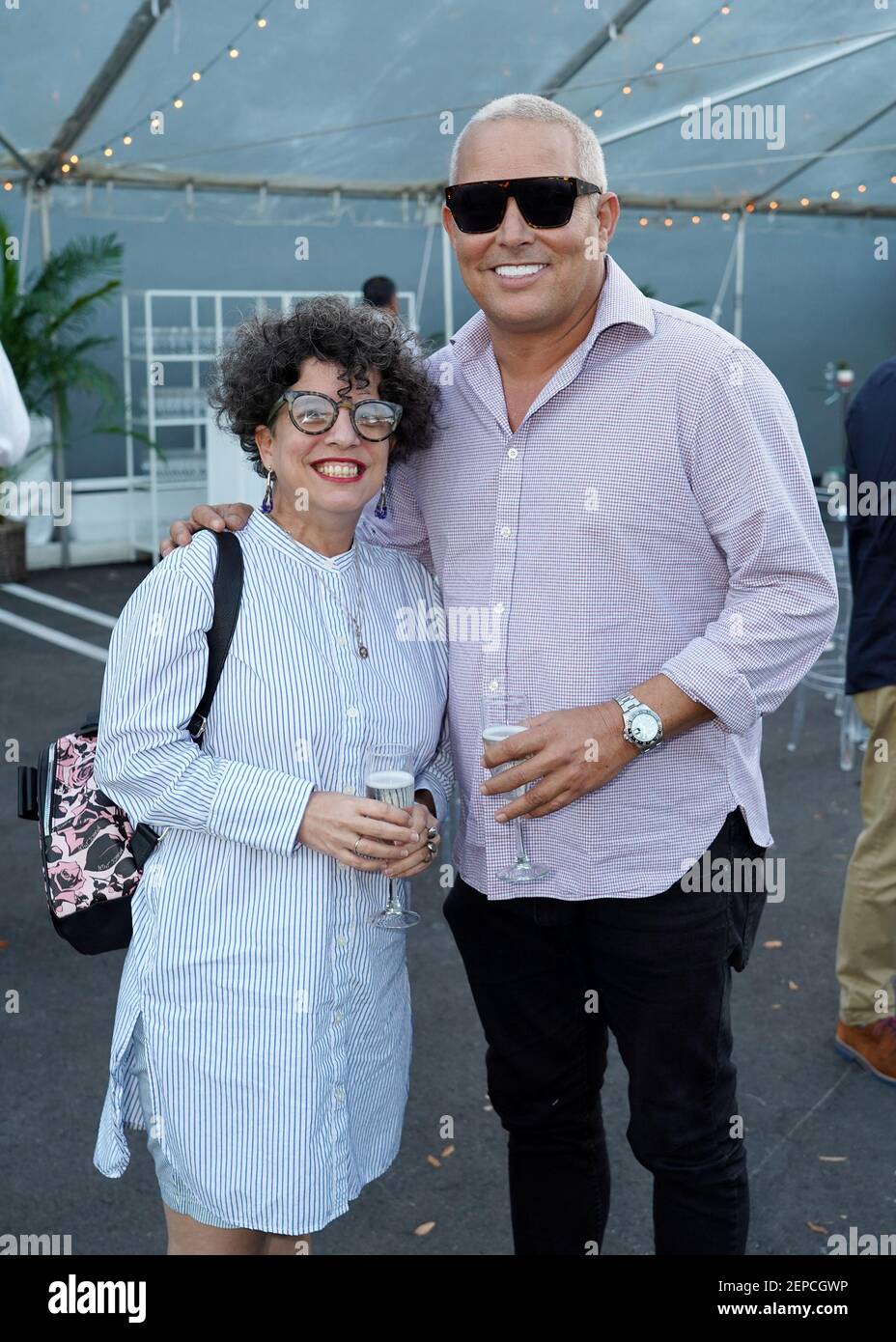 MIAMI, FL - DEC 2: Elvia Rosa Castro and Jorge Luis Santos are seen ...