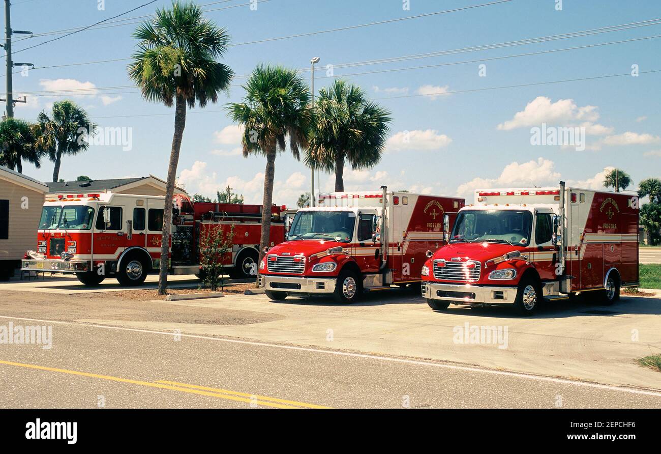 Emergency vehicles in Florida, USA Stock Photo - Alamy