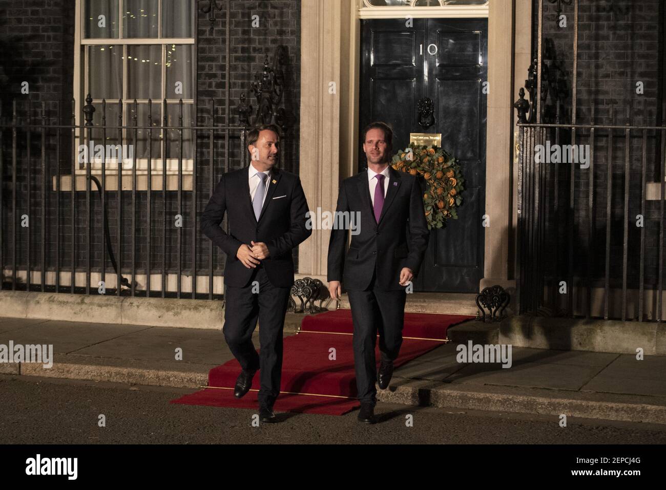 Prime Minister of Luxembourg Xavier Bettel and his husband Gauthier ...