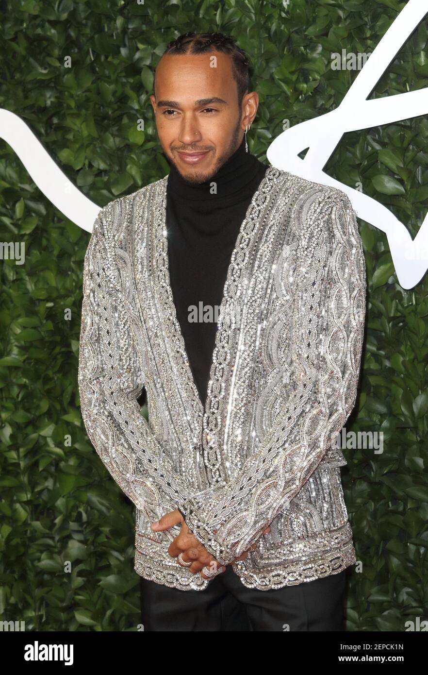 Lewis Hamilton on the red carpet during The Fashion Awards at Royal ...