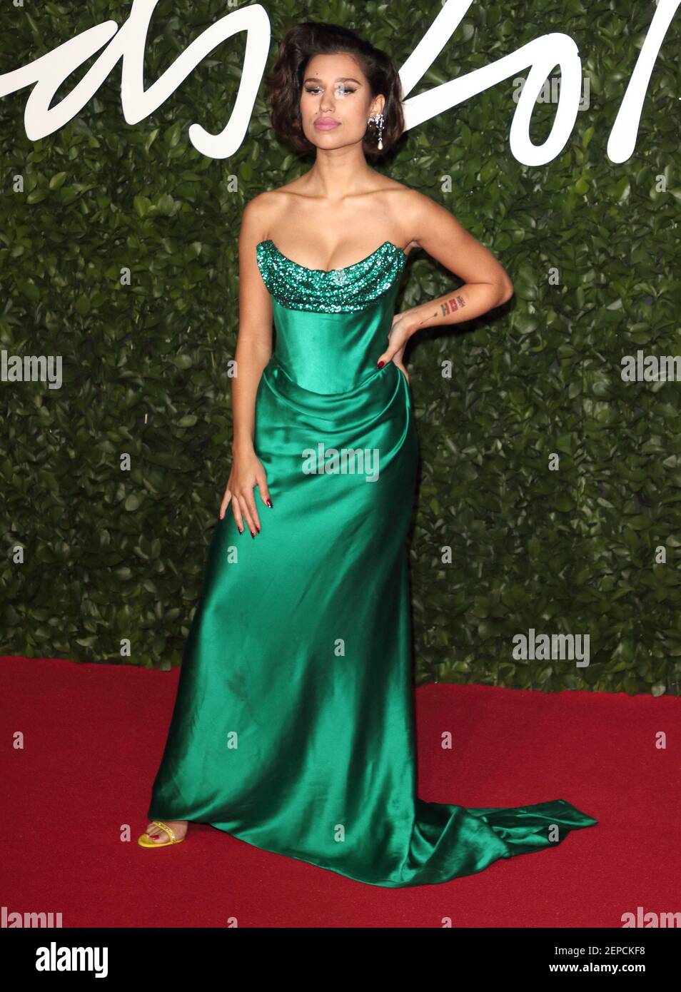 Raye on the red carpet during The Fashion Awards at Royal Albert Hall ...