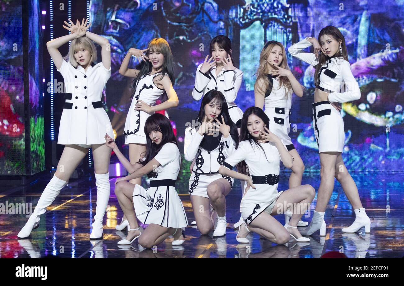 South Korean K-Pop girl group Nature performs on the stage during a MBC ...