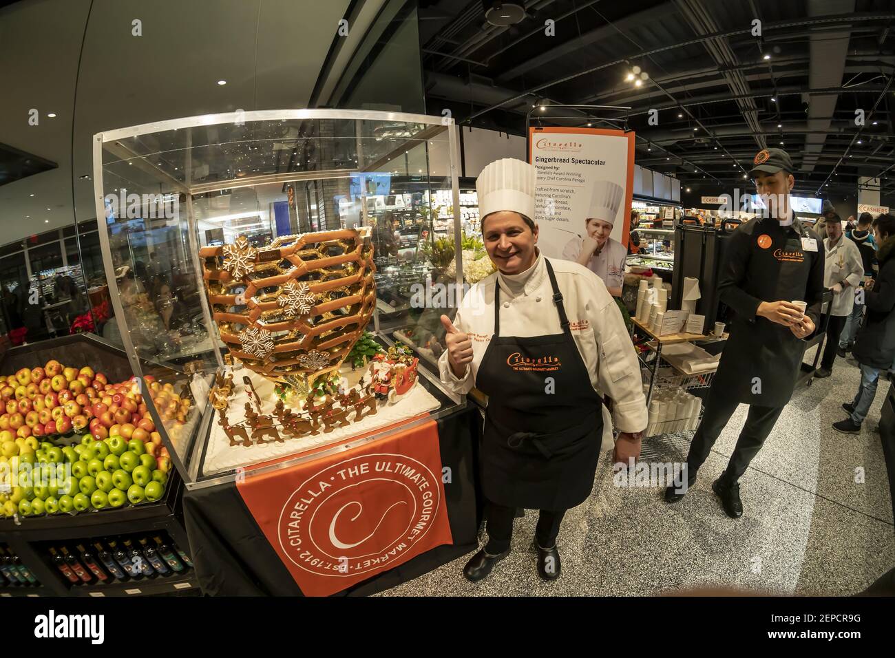 Award winning pastry chef Carolina Perego poses with her gingerbread ...