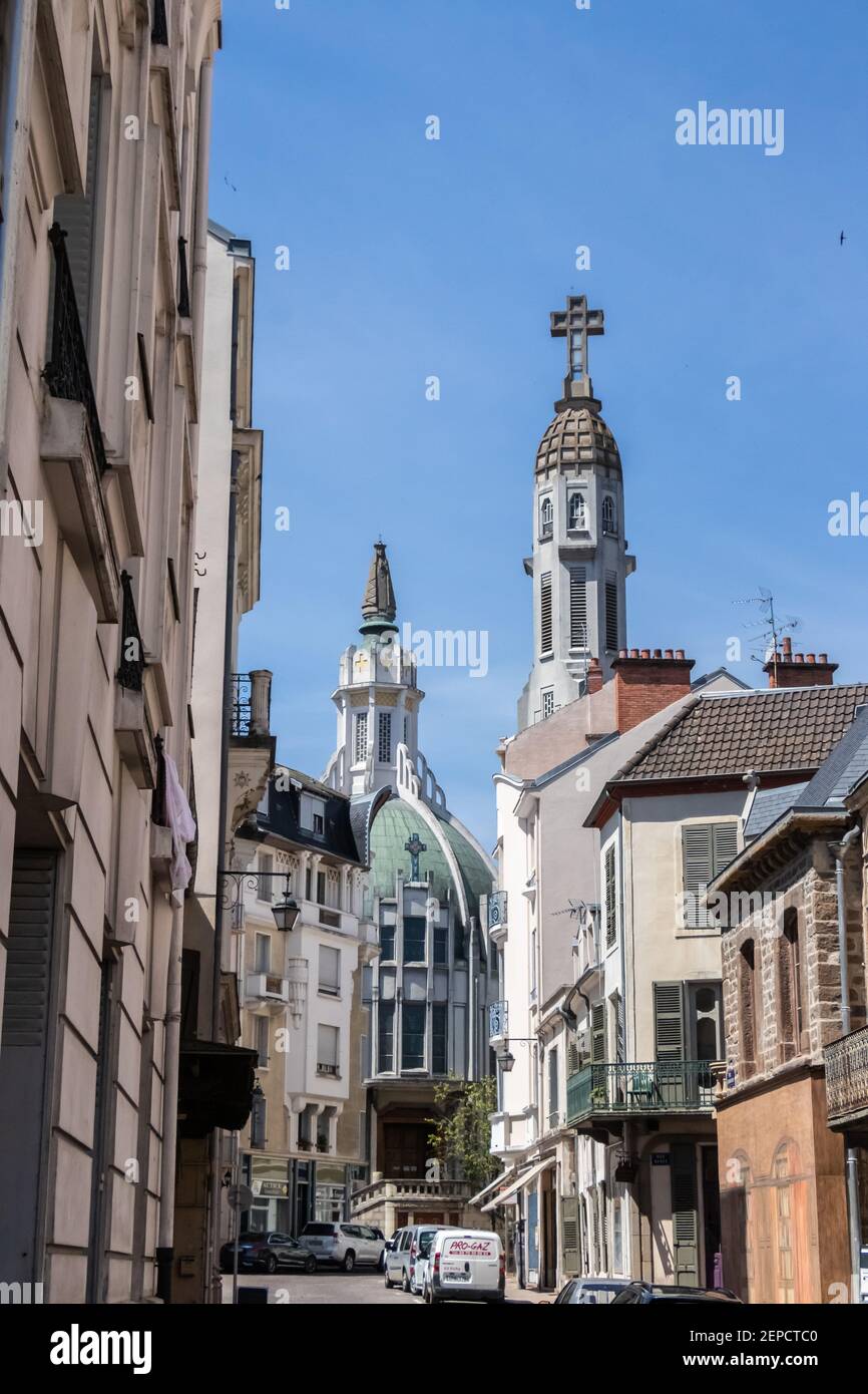 exterior of Notre Dame des malades church in Vichy France Stock Photo ...