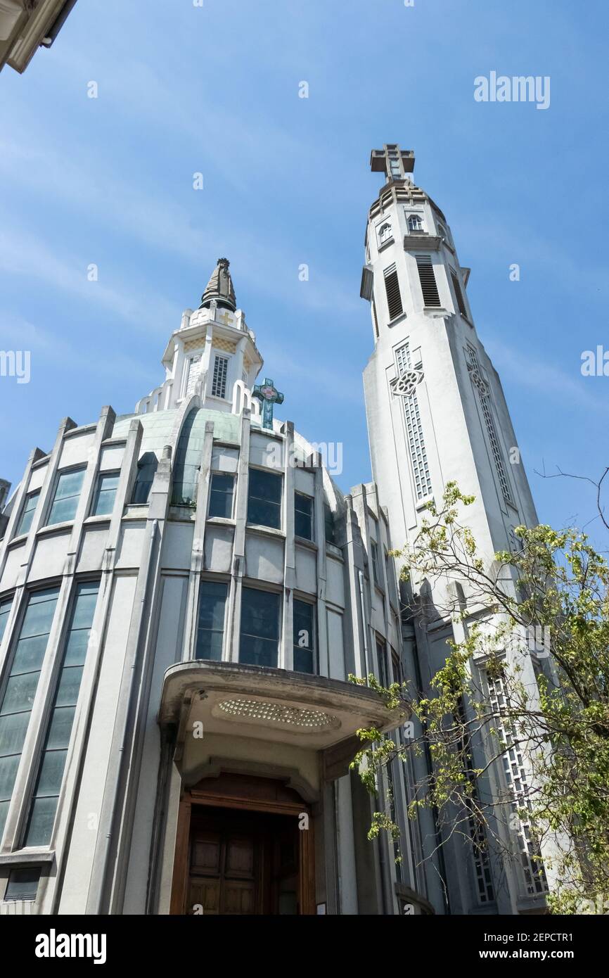 exterior of Notre Dame des malades church in Vichy France Stock Photo ...