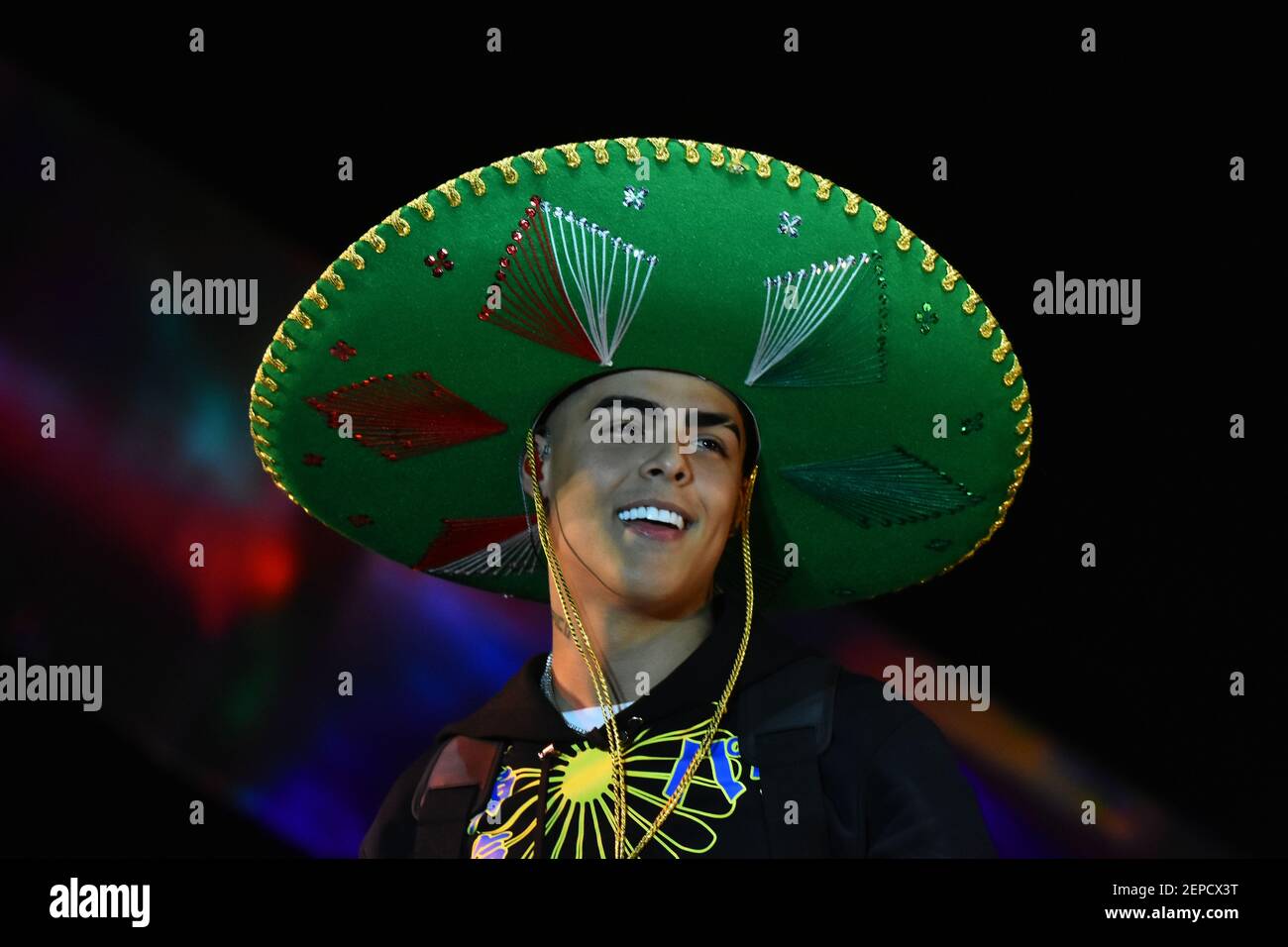 Mexico City Mexico December 4 Puerto Rican Singer Lunay Sings On Stage During A Concert As